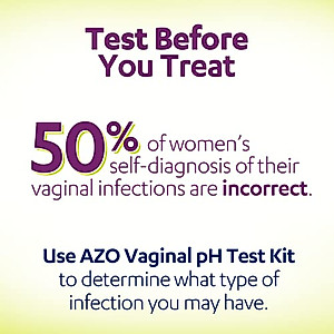 AZO Vaginal pH Test Kit, Clinically-Tested Vaginal Infection Test Kit, Fast & Accurate Results, from The #1 Most Trusted Brand, 2 Self-Tests
