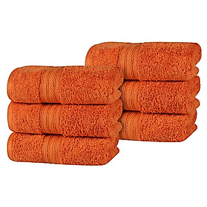 Superior Cotton Hand Towel Set of 6, Home Essentials, Quick Dry, Luxury Bathroom Accessories, Basic Soft Fluffy Towels, Spa, Salon, Hotel, Resort, Thick, Ultra-Plush, Highly Absorbent, Sandstone