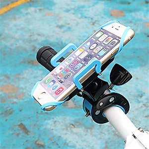 Toxz Bicycle Phone Mount Bike Phone Stand Holder,Adjustable Size,with Rubber Clamp Fixing,Bike Stand Accessories