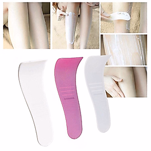 SXRC Hair Wax Cleansing Spatulas, Sticks Mask Scraper,Non-Stick Wax Spatulas Hair Removal, Plastic Waxing Applicator, Depilatory Creams Hair Waxing Removal Beauty Tools -Random Color 1pcs