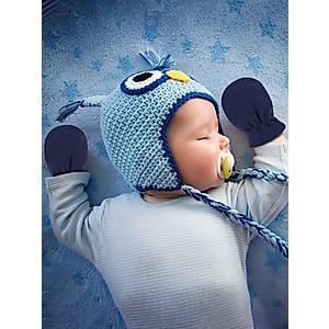 SATINIOR 3 Pairs Baby and Toddler Winter Mittens Kids Fleece Warm Mittens for Baby Boy Girl (Black, Navy Blue, Grey, 6-18 Months)