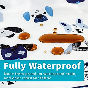 Hiverst 3 Pcs Long Sleeved Bib Set | Baby Waterproof Bibs with Pocket Bundle | Toddler Bib with Sleeves and Crumb Catcher | Stain and Odor Resistance Play Smock Apron | 6-24 Months