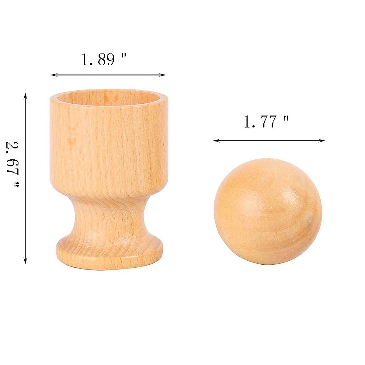 Montessori 3D Object Fitting Exercise with Tray Ball Egg with Cup and Cube with Box Montessori Infant Toys Materials for Toddlers Babies