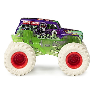 Monster Jam, Official Grave Digger 1:64 Scale Monster Truck and 5-Inch Grim Creatures Action Figure Set