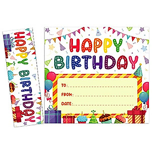 FaCraft 36PCS Happy Birthday Cupcakes Bookmark Awards,Birthday Bookmark Certificates for Students from Teacher,Birthday Awards Gifts for Kids Classroom Kindergarten Back to School Teacher Supplies