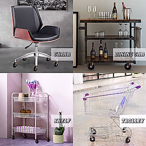 LPHY Office Chair Wheels (Set of 5) - 3'' Smooth Rolling Heavy Duty Casters - Safe for All Floors Including Hardwood - Universal Stem 7/16 Inch