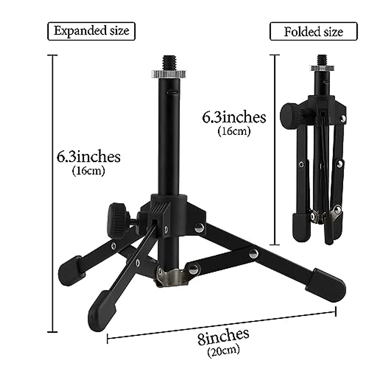 Geekria for Creators Tabletop Tripod Mic Stand Compatible with Audio-Technica AT2020, AT2020USB, AT2035, AT2050, ATR2500x Microphones, Desktop Mic Stand with Foldable Non-Slip Feet