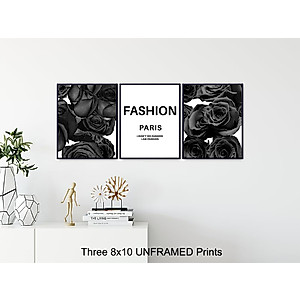 Glam Quote Set - Elegant Classy Contemporary Wall Art Decor print - Chic Luxury Couture Fashion Design Home Decor for Bedroom, Living room, Bathroom, Office - Gift for Woman, Fashionista