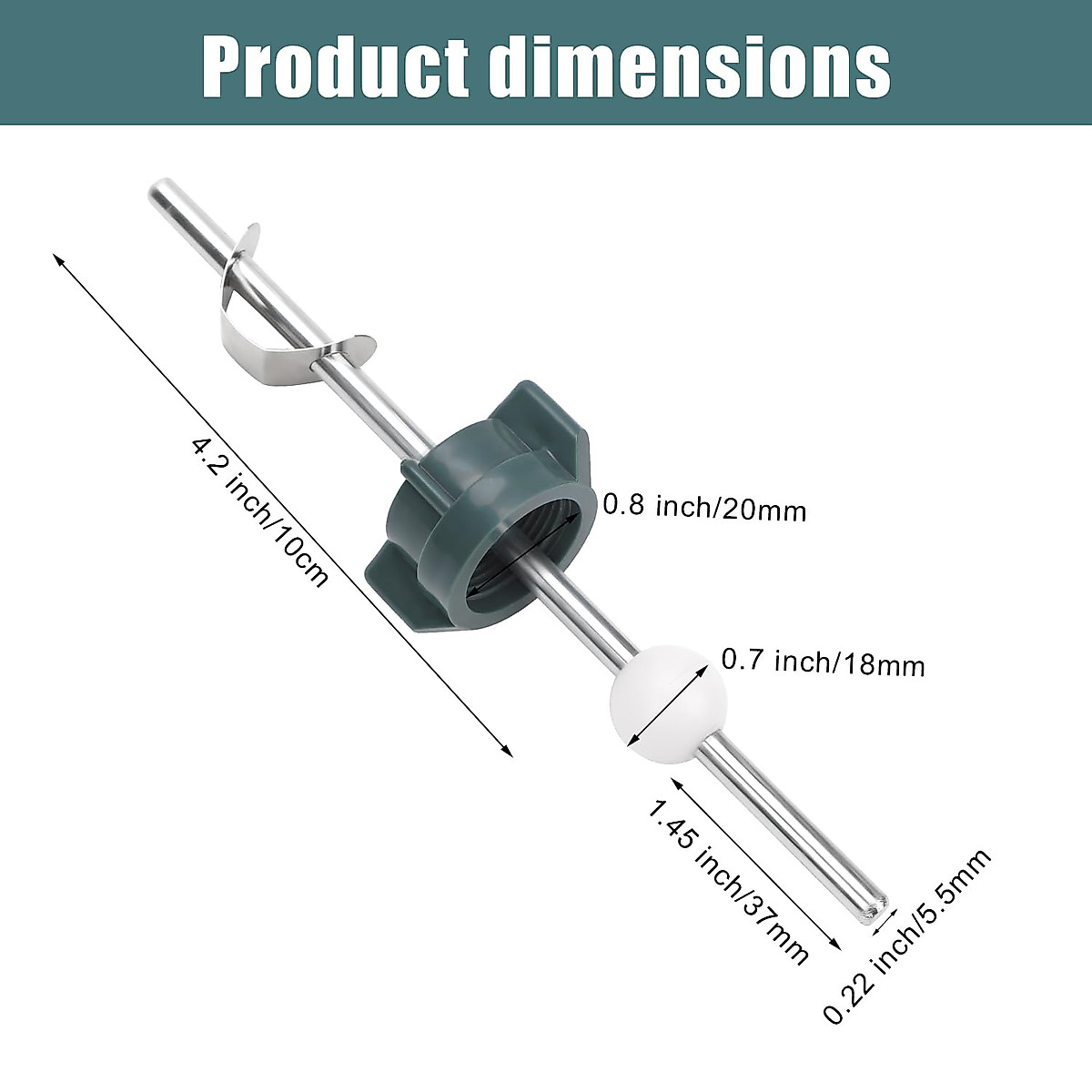 Lavatory Pop Up Center Piece Assembly, Bathroom Sink Drain Stopper Ball Pivot Rod Replacement Compatible with Price Pfister Pop up Stopper & Other Hot Brands Replacement for PS2673