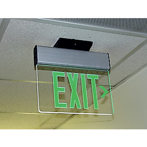 NICOR Lighting LED Emergency Exit Sign, Clear with Green Lettering (EXL2-10UNV-AL-CL-G-1)