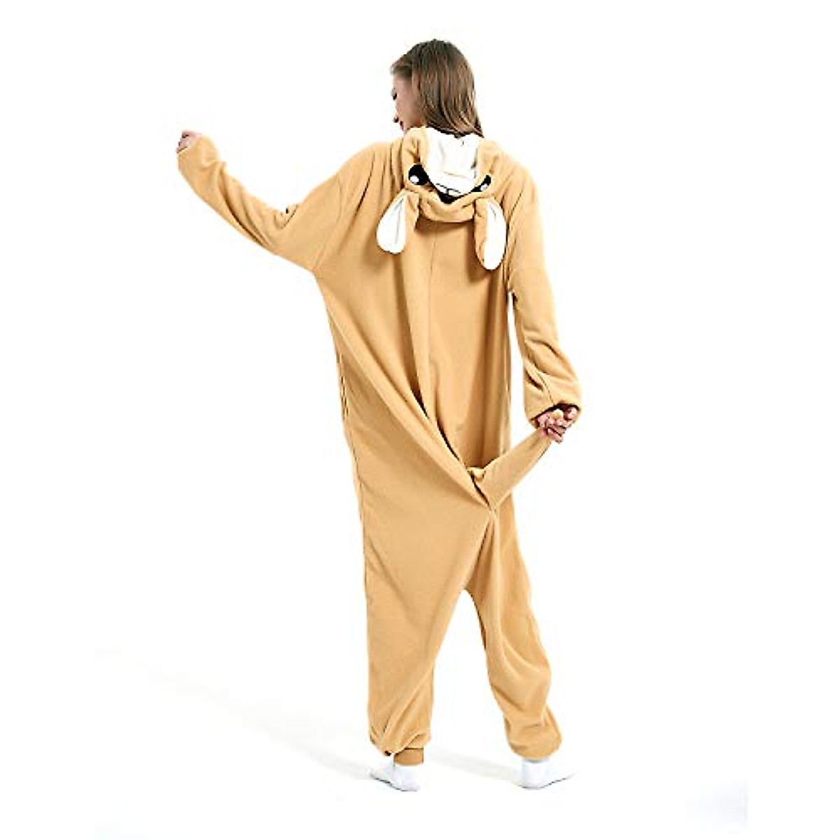 III HHONS kangaroo Onesie Animal Women/Men Adult Costume Halloween Cosplay Pajamas Onesies Christmas for Teen Small