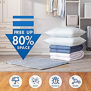 TAILI 8 Pack Vacuum Storage Bags for Comforter and Blankets, Jumbo Vacuum Seal Bags for Bedding 40x31 Inch, Space Saver Bags for Clothes, Pillows, Saving More Closet Space