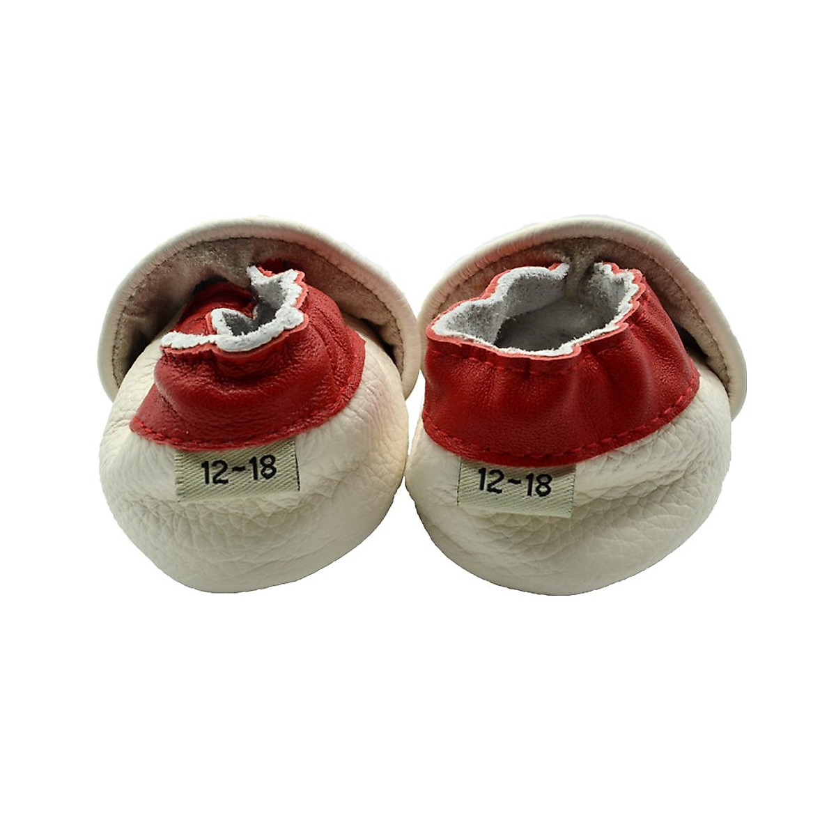 iEvolve Baby Leather Shoes Soft First Walker Shoes Crib Shoes Moccasins for Toddlers(Red Owl, 12-18 Months)