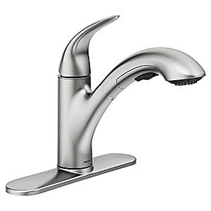Moen Medina Spot Resist Stainless One-Handle Pull Out Kitchen Faucet, Kitchen Sink Faucets with Pullout Sprayer Featuring Power Boost for a Faster Clean, 87039SRS
