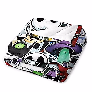 Before Christmas Halloween Throw Blanket Flannel Fleece Bedding Blankets All Season Ultra Soft for Bed Couch Chair Fit Kids and Adults 50"X40"