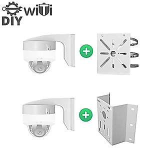 WiTi 4.7 inches Wall Mount Bracket for Dome Security Camera,Deep Base Junction Box Cable Management Mounting Case, CCTV IP Surveillance Cameras Holder Metal Solid Powder Spray Coating