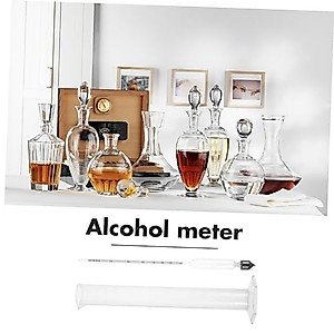 COLLBATH 1 Set Wine Making Kit Convenient Hydrometer Stills for Distilling Moonshine Reusable Measuring Tube Household Hydrometer Portable Graduated Cylinder Alcohol Supply Plastic