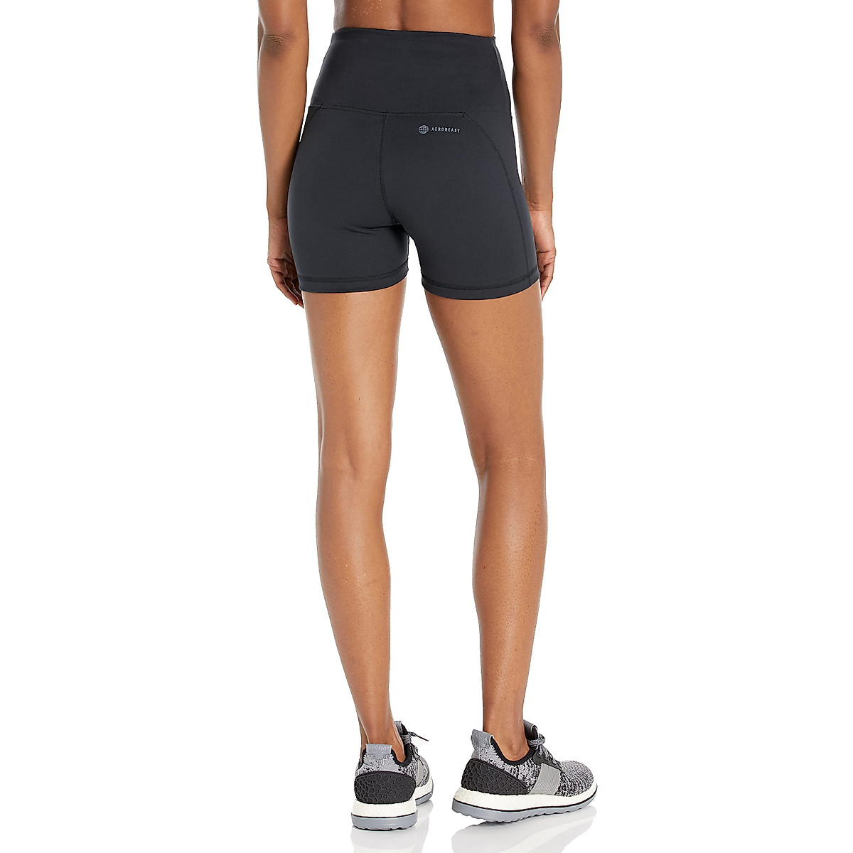 adidas womens Yoga High Waisted Short Tights Leggings, Black, X-Small US