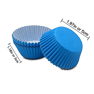 Bakehope Standard Baking Cups, Classic Blue Greaseproof Festive Cupcake Liners, 150-Count