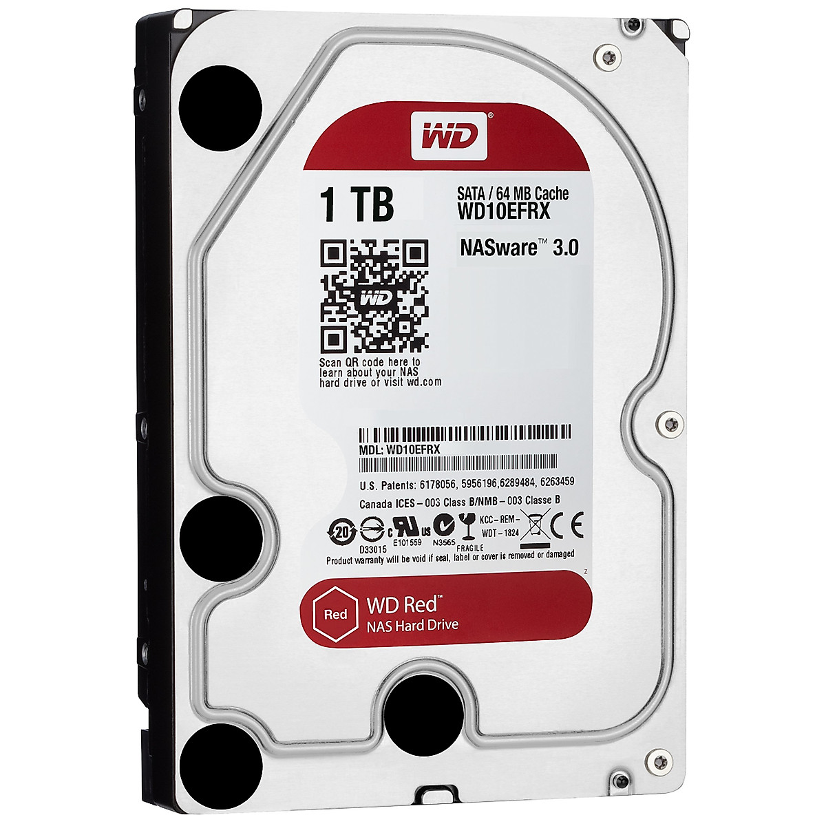 2PR7551 - WD Red WD10EFRX 1 TB 3.5quot; Internal Hard Drive