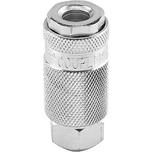 Milton (S-790) 1/4" FNPT Female L-Style Coupler - Steel,Silver