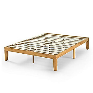 ZINUS Moiz Wood Platform Bed Frame / Wood Slat Support / No Box Spring Needed / Easy Assembly, Natural, Full