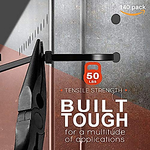 140 Pack 3/4" Zip Tie Adhesive Mounts Self Adhesive Cable Tie Base Holders with Multi-Purpose Tie wire clips with screw hole,Anchor stick on wire holder,Black