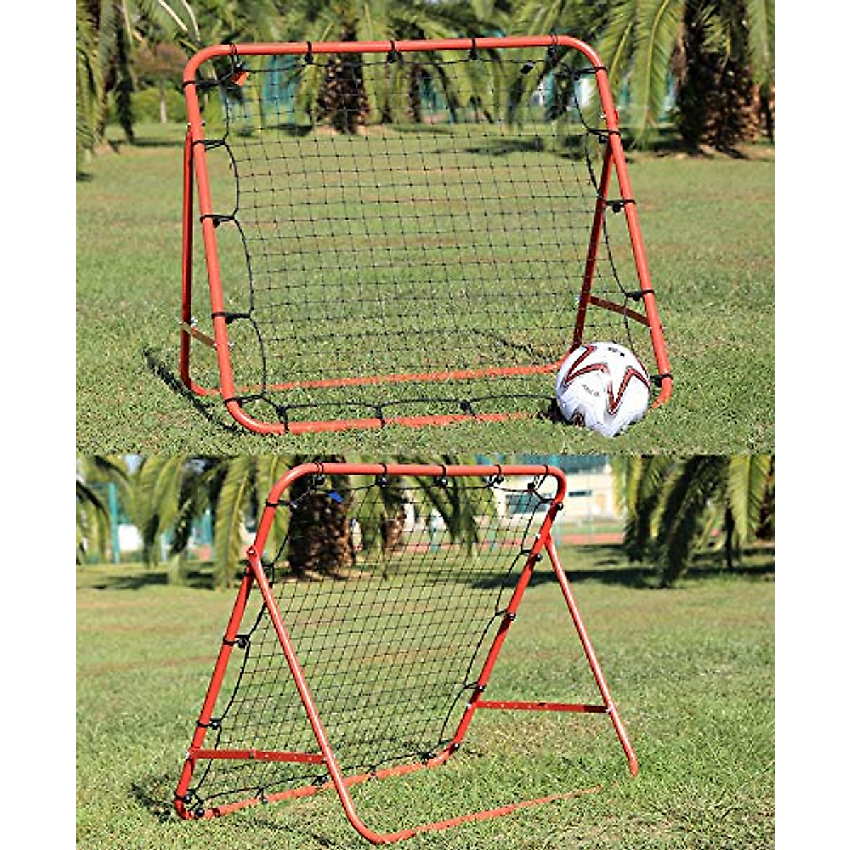 Morimoe Soccer Rebounder Net,Adjustable,Easy Set Up,Steel Frame,40X40-inch