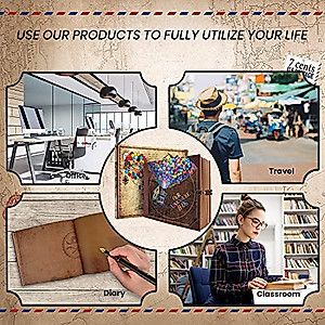 JIMBON Our Adventure Book Scrapbook Photo Album,Retro Style Embossed Letter Cover Travel Diary Journal Scrap Book Kit For Couples,Memory Book For Anniversary Wedding,Best Friend Gift