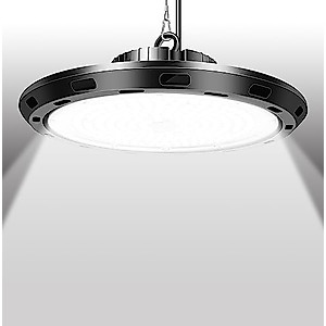 AUXTINGS 150W UFO LED High Bay Light 15000lm 6000K Daylight 600W HID/HPS Equivalent LED Shop Lights for Warehouse Shop Workshop Industrial Factory Garage Basement Barn High Bay Light