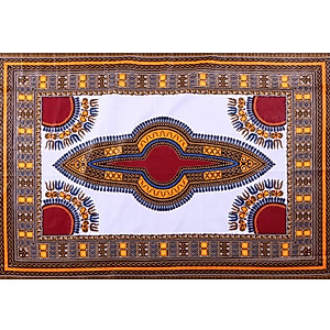 African Fabric 100% Cotton Ankara Wax Print Fabric 6 Yards Cloth for Party Dress 03