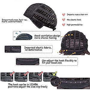 Swiking Brown Wigs for Men Short Layered Cosplay Costume Party Natural Hair for Male Guy Synthesis Full Wig (Brown)