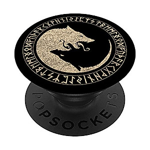 Geri & Freki Odin Wolves Viking Wotan Norse Mythology Thor PopSockets PopGrip: Swappable Grip for Phones & Tablets