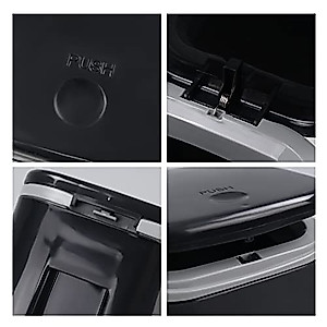 Zopnny Plastic 0.5 Gallon Tiny Trash Can, Desktop Mini Waste Bin, Black