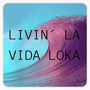 Livin La Vida Loka - Big Wave Graphic Vinyl Sticker Waterproof Decal Laptop Wall Window Bumper Sticker 5"