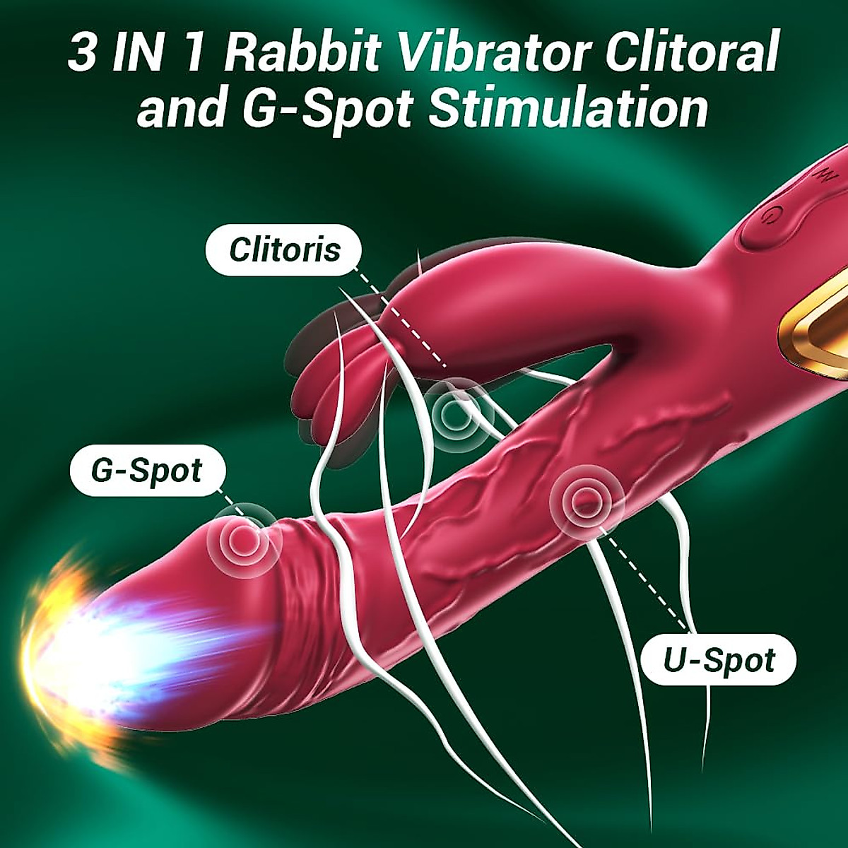 Realistic Vibrator Sex Toys,Clitoral G Spot female Vibrators with 10 Powerful Vibrating Modes,Waterproof Bullet Dildo Anal Stimulator for Adult Sex Toys for Women Couples Dildos rozonii (Red)