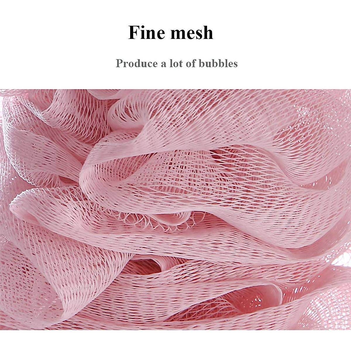 Shower Loofah with Handle for Skin Exfoliating,Shower Brush for Cleaning Body for Men and Women (Blue/Pink)