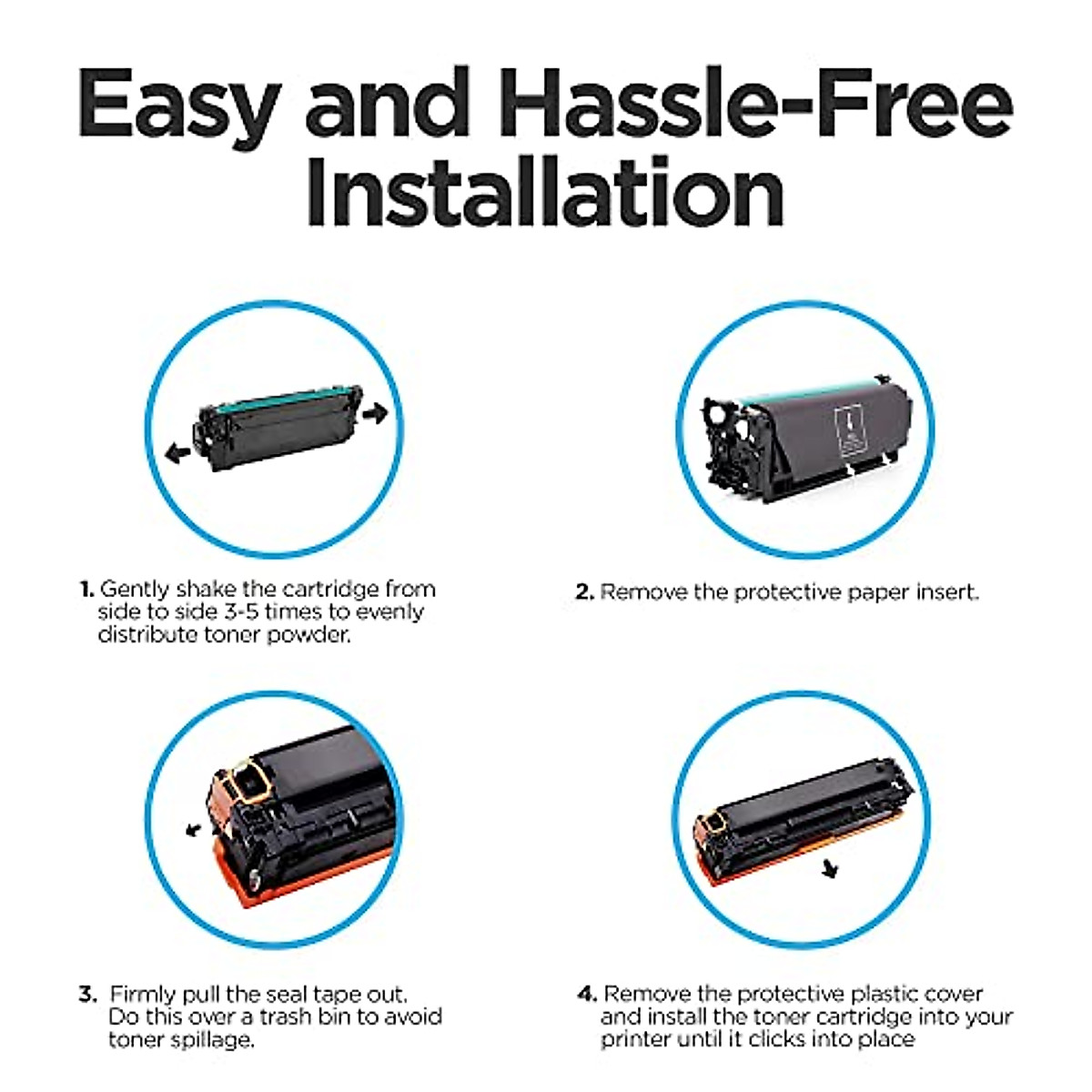 LD Products Compatible Replacements for HP 55A 55X CE255A CE255X Toner Cartridge for Laserjet P3015 P3015dn P3015x HP Laserjet Pro 500 MFP M521dn M521dw M521 M525 Toner Printer (SY Black, 5-Pack)