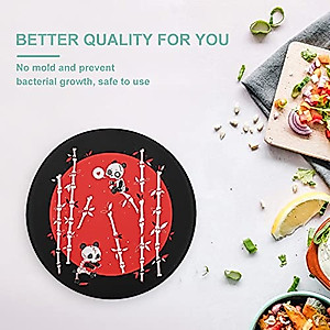 Zombie Pandas Cutting Board Tempered Glass Chopping Board for Kitchen Hotel