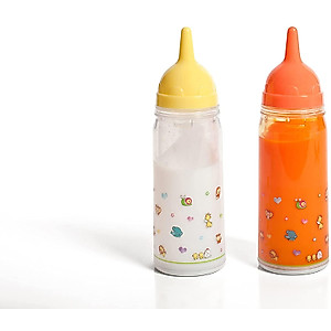 Mommy & Me Magic Bottles - 2 Baby Doll Bottles, Disappearing Milk and Juice Bottles Large Size Especially Bigger for Toddlers