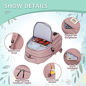 Rcrirth Bookbags for Teen Girls | Backpacks for Middle School Girls - Backpacks for Middle School - School Backpack for Teens Girls | Lightweight - Pink