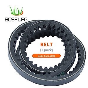 BOSFLAG 2Pack 954-04014 Auger Drive Belt Kit Replaces 954 04014 754-04014 265-245 with 751-10292 Spark Plug for MTD Two-Stage Snow Throwers