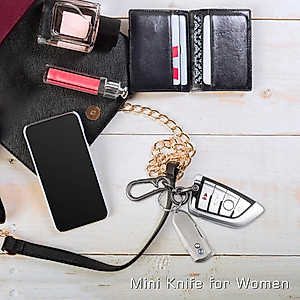 XTOUC Small Pocket Knife,1.38" Damascus Blade EDC Folding Knives with Button Lock Titanium Handle Knifes TD774