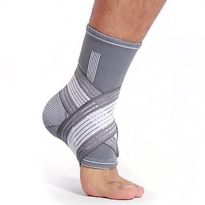 NeoTech Care Adjustable Ankle Support Brace, Gray (Size XL, 1 Unit)