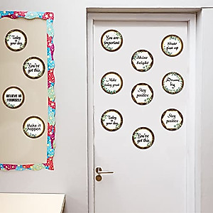 50pcs Positive Sayings Accents Eucalyptus Motivational Classroom Cutouts Decors Growth Mindset Chips Inspirational Quotes Bulletin Board Class Door Decorations