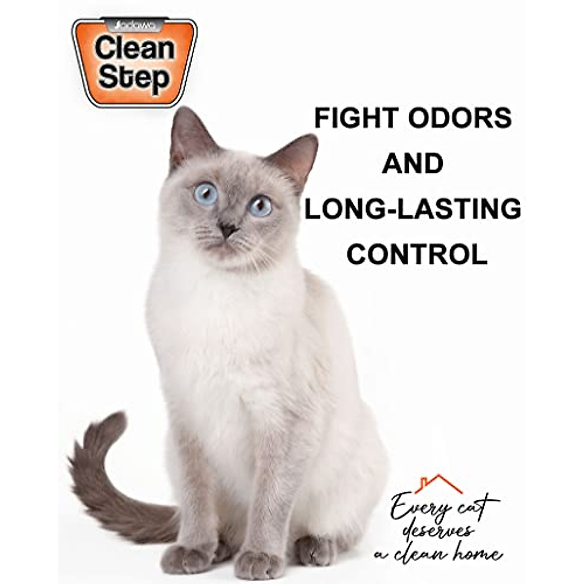 Jadawa Clean Step All Natural Cat Litter, Maximum Clumping Litter, 99.5% Dust Free (9.3 lb, Extreme-Activated Carbon)