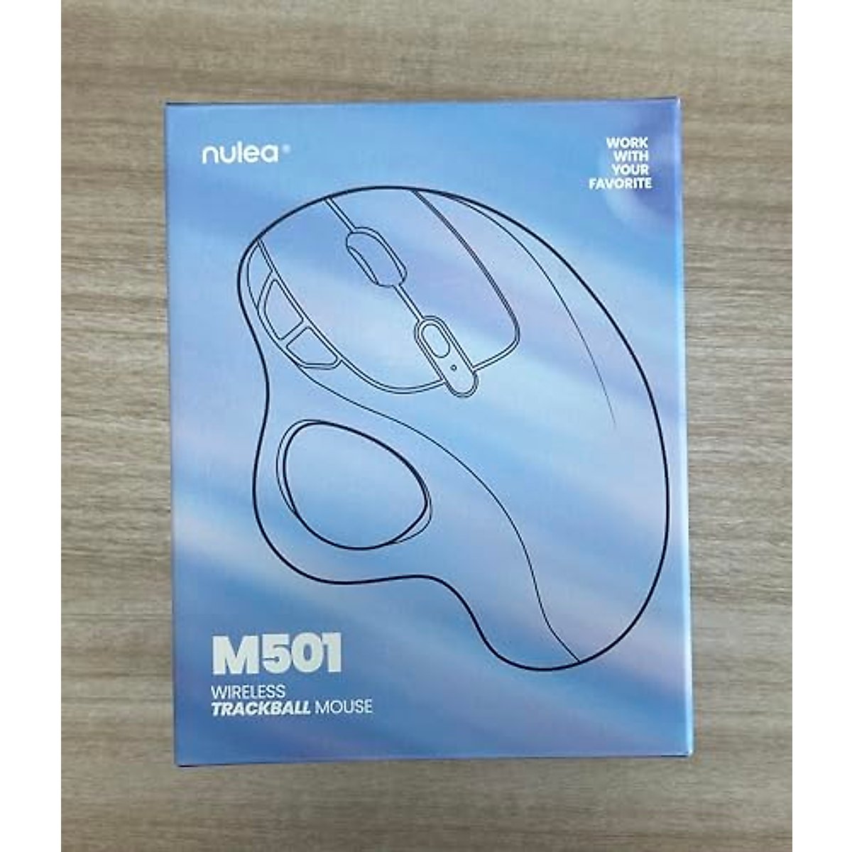 Nulea M501 Wireless Trackball Mouse, Rechargeable Ergonomic, Easy Thumb Control, Precise & Smooth Tracking, 3 Device Connection (Bluetooth or USB Receiver), Compatible for PC, Laptop, Mac, Windows.