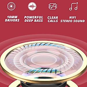 Xmenha Neckband Bluetooth Headphones Earbuds Magnetic Wireless Around The Neck Ear Buds Wired Retractable Waterproof Sports Long Battery Life