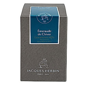 Jacques Herbin Collection 1670 15035JT Ink Bottle 50 ml Emerald by Givors