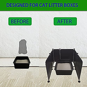 Cat Litter Box Enclosure Splash Guard Extra Large 27×20 inch|Easy Clean Frosted Cat Litter Pan Pee Privacy Shields cat Litter Box are NOT Included